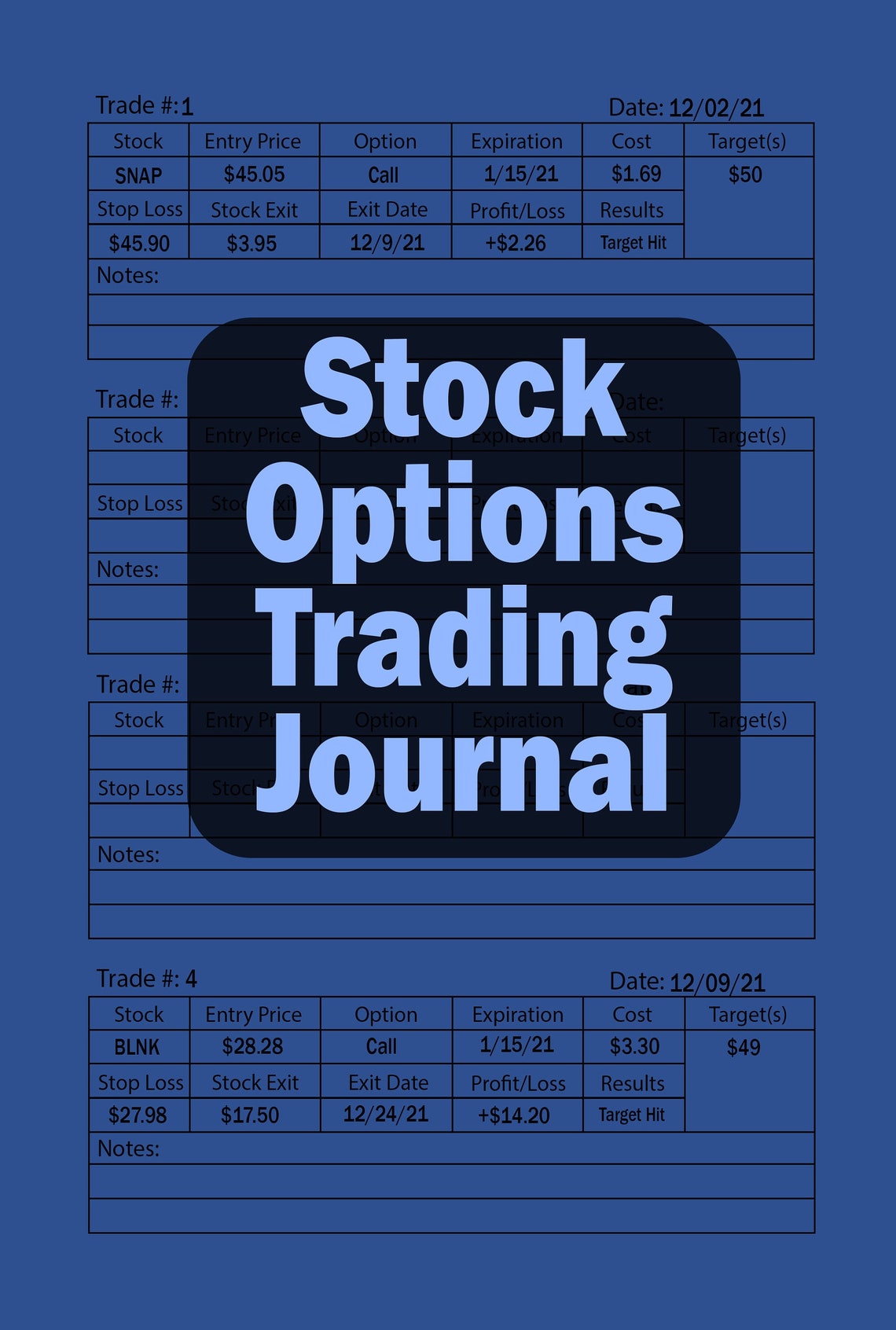 A Simple Stock Options Trading Journal. the Best Stock Options - Etsy