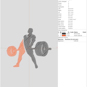 Body Builder Machine Embroidery Design, Embroidery Design, Machine ...