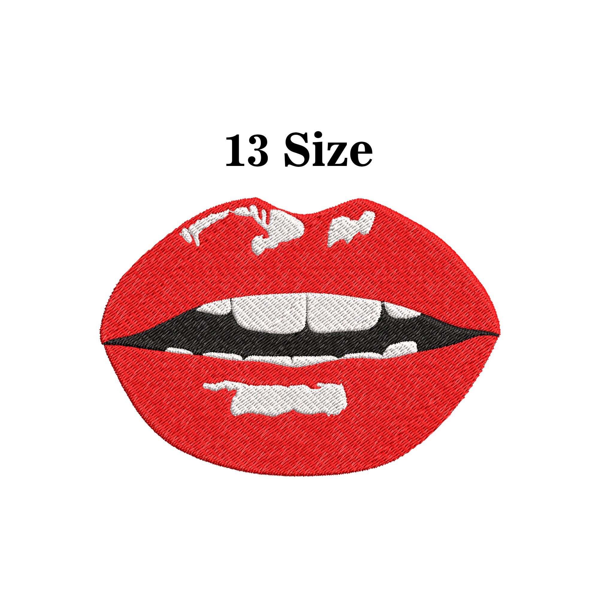Lips Pack of 2 - Machine Embroidery Design, Embroidery Design, Machine ...