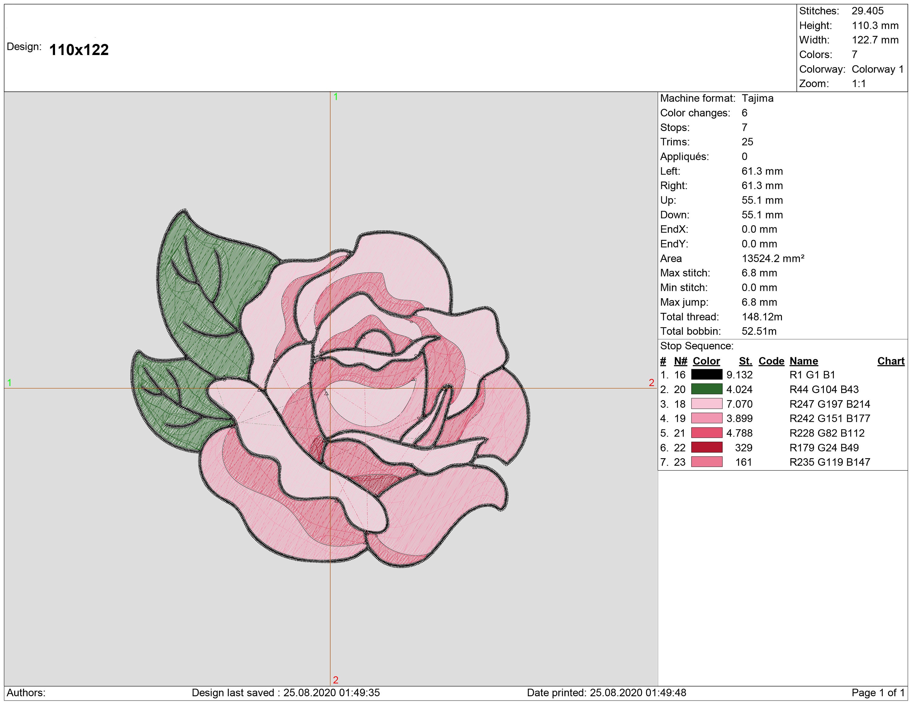 Rose Machine Embroidery Design Embroidery Design Machine - Etsy
