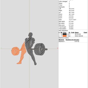 Body Builder Machine Embroidery Design, Embroidery Design, Machine ...