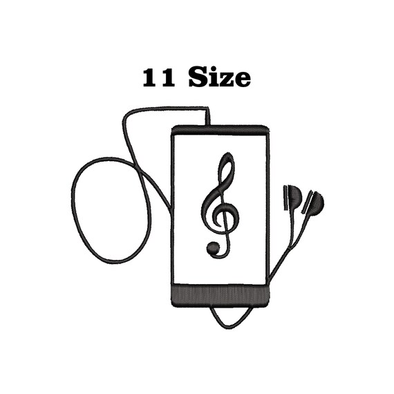 Earphones Machine Embroidery Design Embroidery Design - Etsy