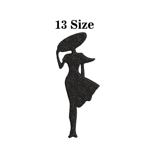 Woman Embroidery Design 3 Sizes Instant Download - Etsy