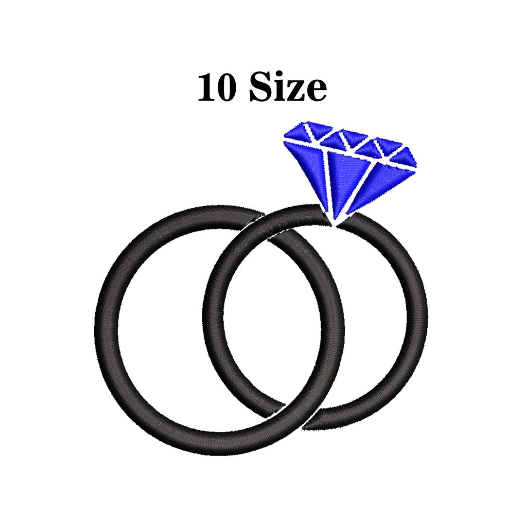 Wedding Ring - Machine Embroidery Design, Embroidery Design, Machine ...