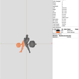 Body Builder Machine Embroidery Design, Embroidery Design, Machine ...