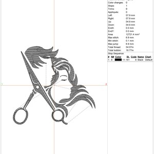 Hair Style - Machine Embroidery Design, Embroidery Design, Machine ...