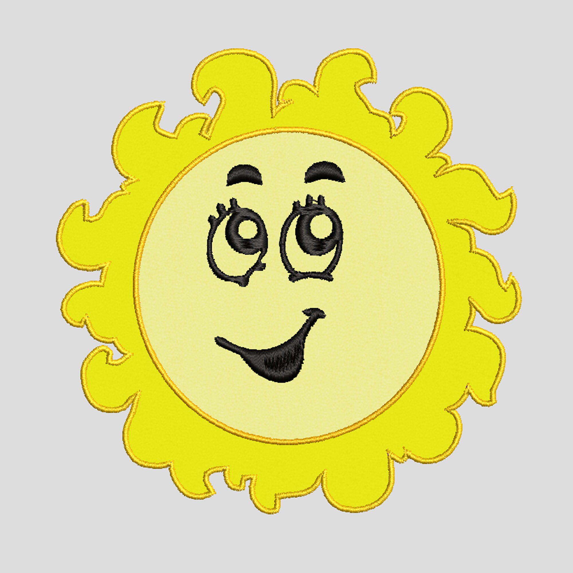 Sun Applique Machine Embroidery Design Embroidery Designs - Etsy
