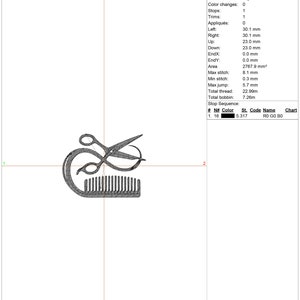 Barber Comb & Scissors - Machine Embroidery Design, Embroidery Design ...