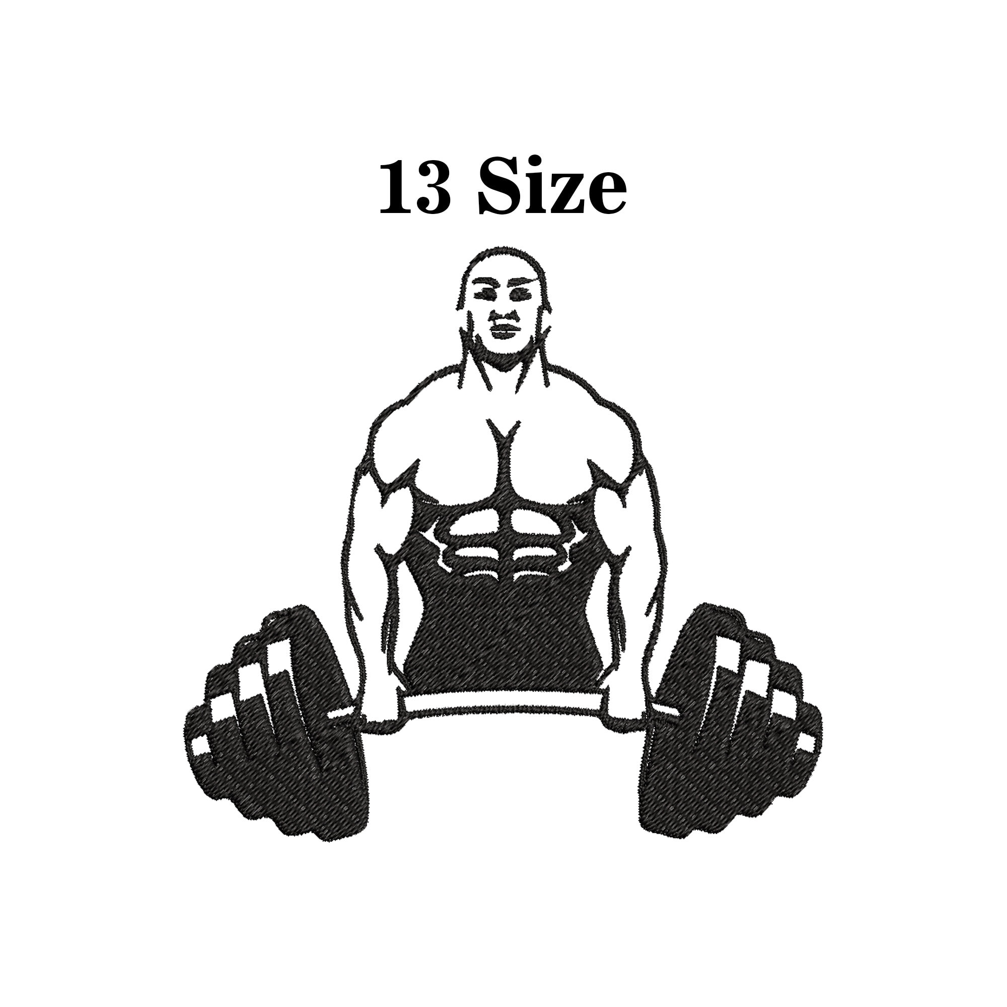 Body Builder - Machine Embroidery Design, Embroidery Design, Machine ...