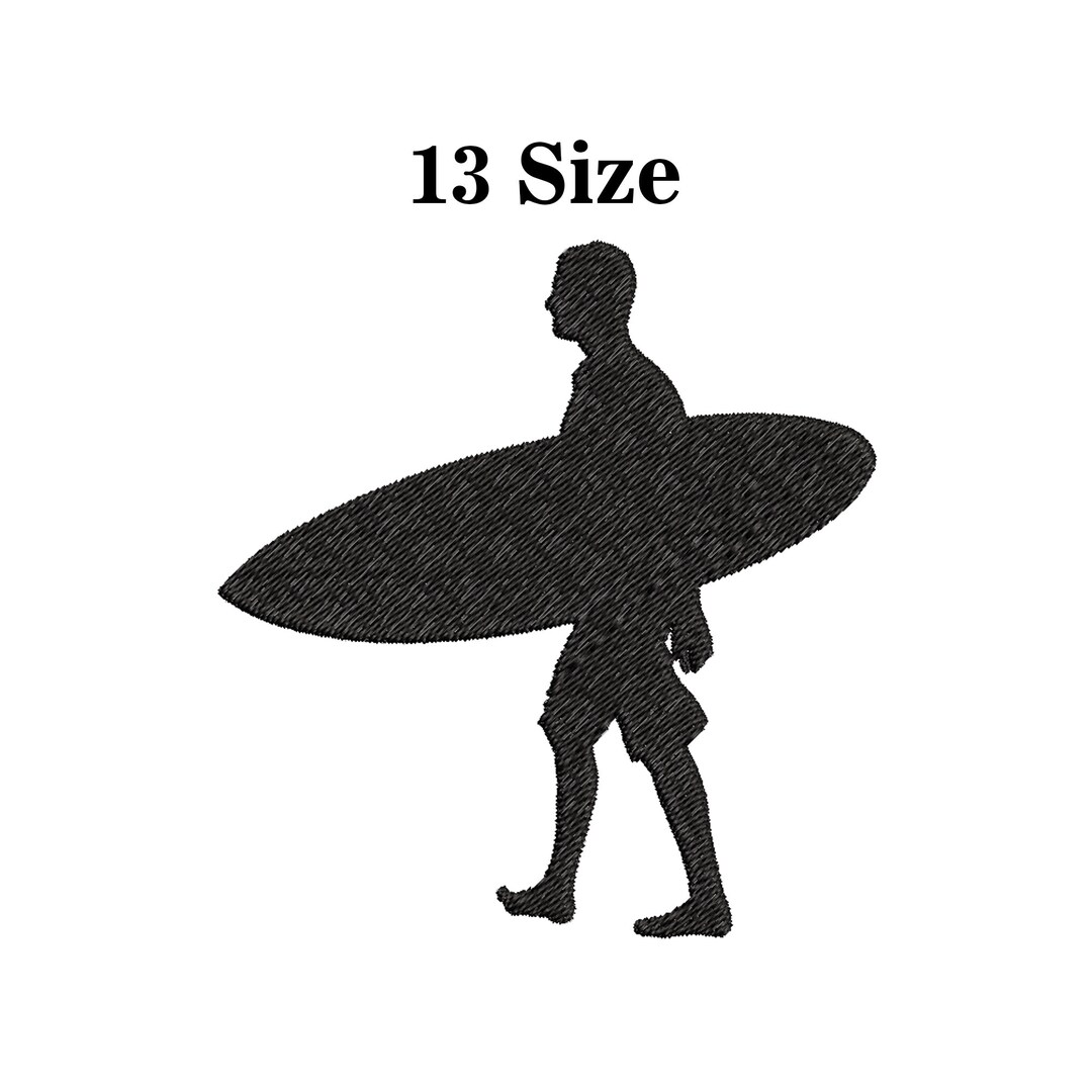 Surfer Machine Embroidery Design Embroidery Design Machine - Etsy