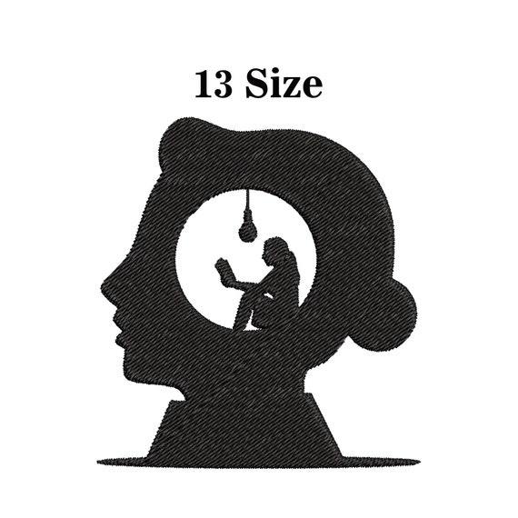 Woman Silhouette Machine Embroidery Design Embroidery | Etsy