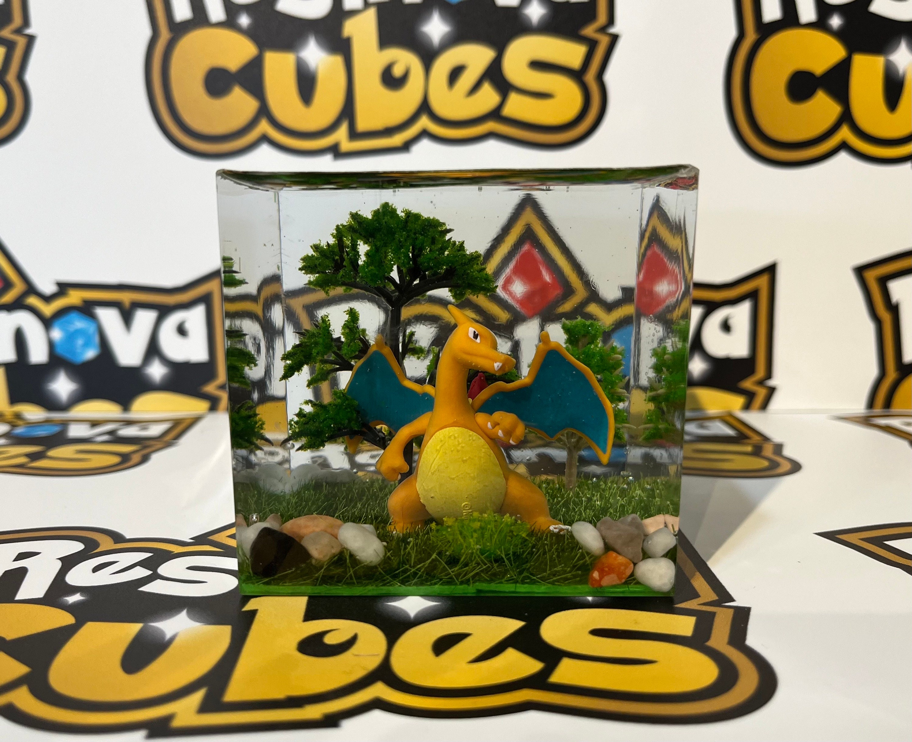 Pokemon Charizard Light Cube Gift Resin Night Light, Handmade Gift ...