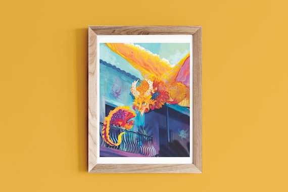 Vejigante Dragon Print Puerto Rico Boricua Folklore - Etsy