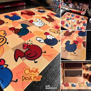 Autumn Chickens Desk Mat Large Desk Protector Game Mat 600x400x3mm - Etsy