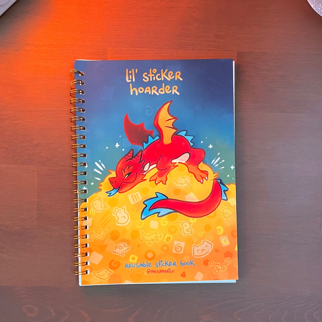 My Sticker Hoard Sticker Book | Cute Dragon | Vinyl | Fantasy | - Etsy