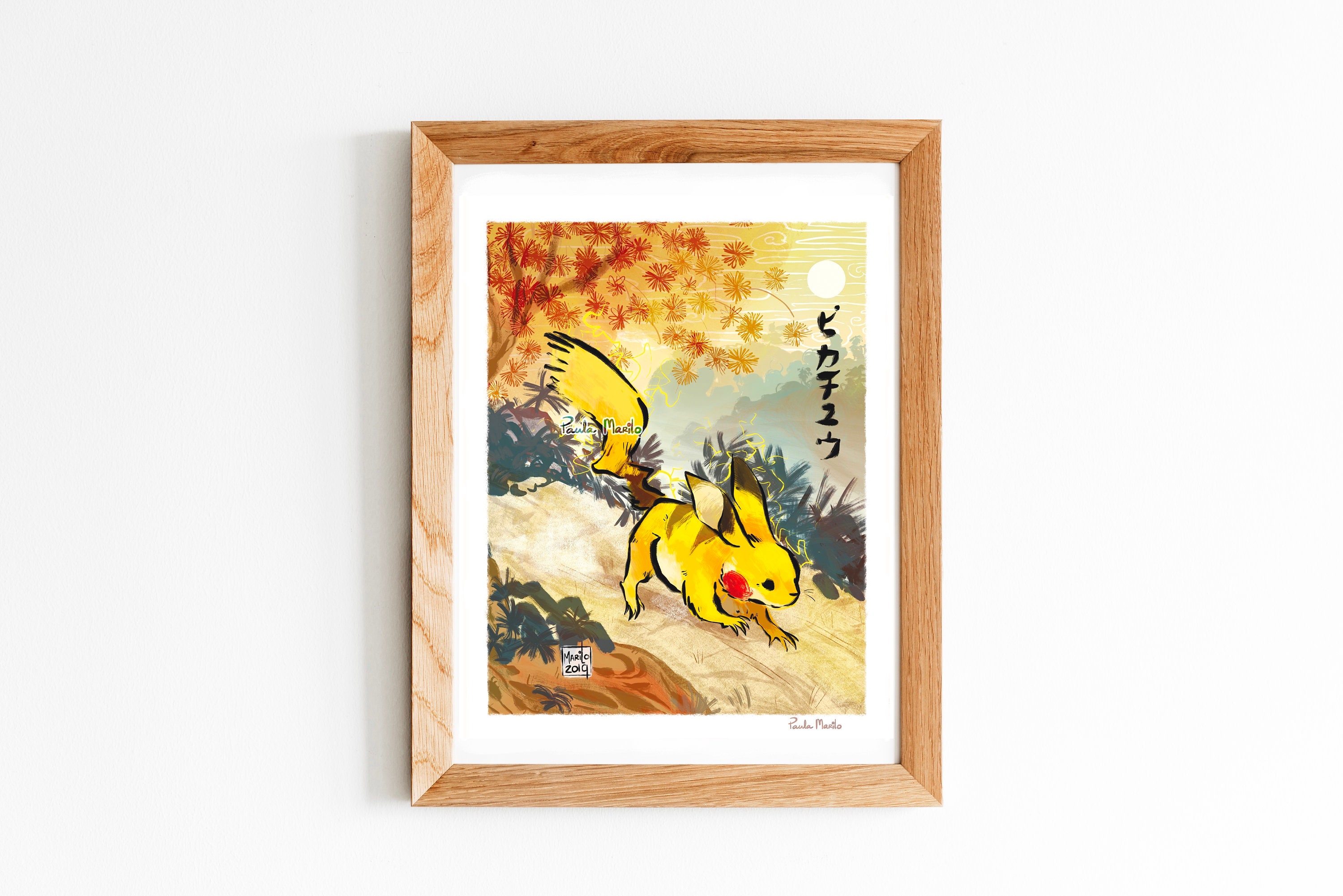 Quick Attack Pikachu Pokemon Print | Poster | Pokemon | Decor | Poster ...