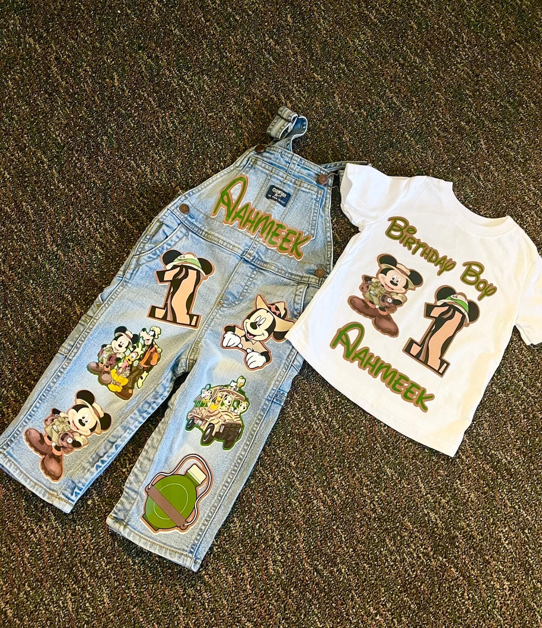 Custom Safari Birthday Overalls Outfit - Etsy