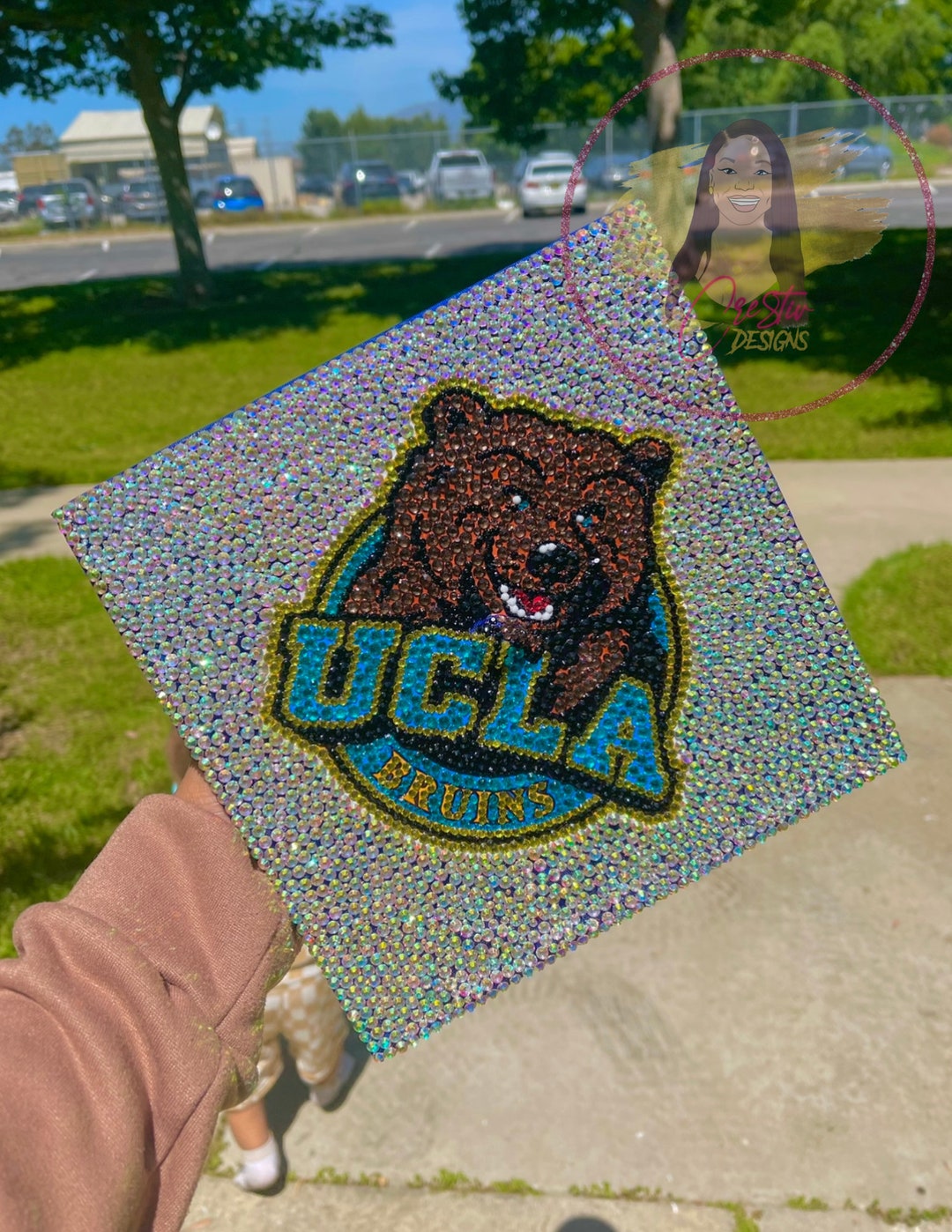 Bedazzled Grad Cap | Bling Grad Cap | Bear Grad Cap | Grad Topper | Cap ...