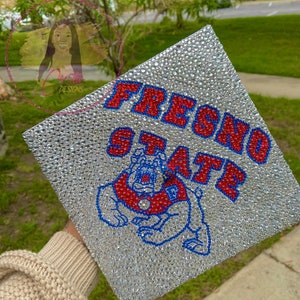 Bulldog Grad Cap Bling Grad Cap Bedazzled Grad Cap - Etsy