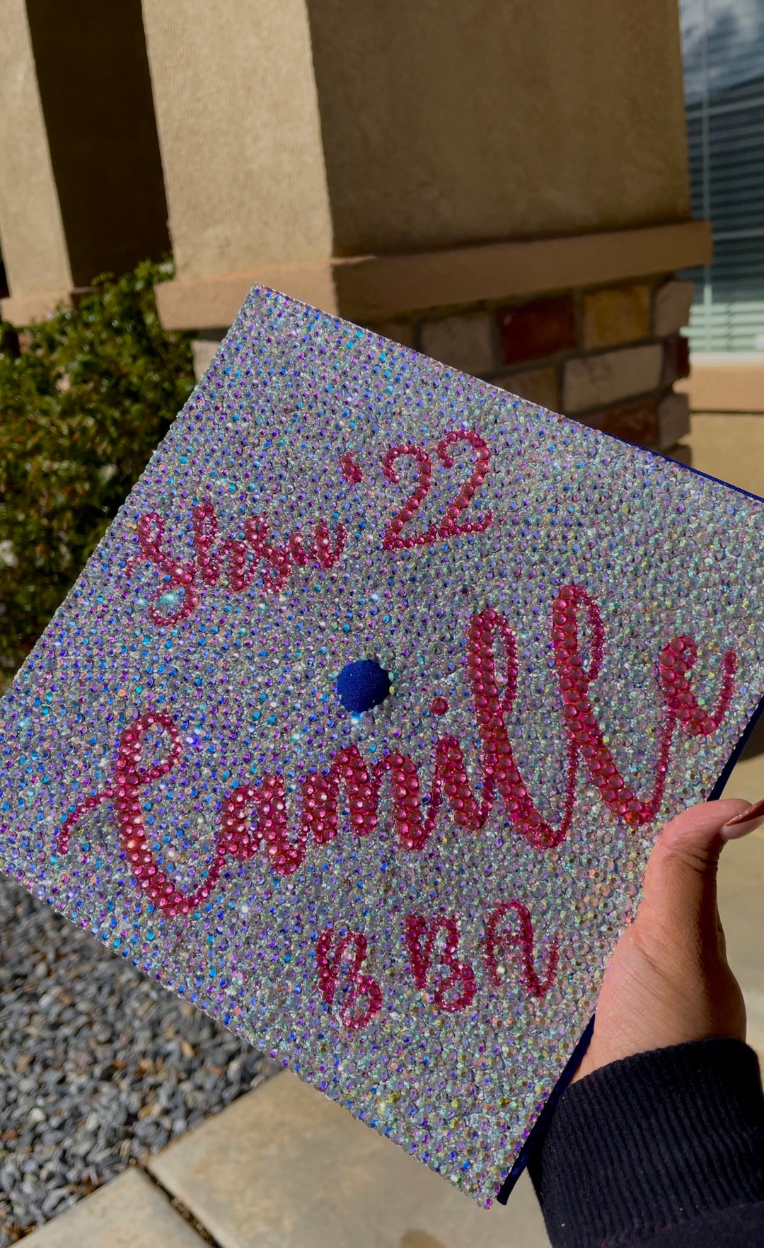 Custom Bedazzled Graduation Cap: Personalized Bling Grad Cap - Etsy