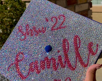 Custom Rhinestone Graduation Cap - Etsy