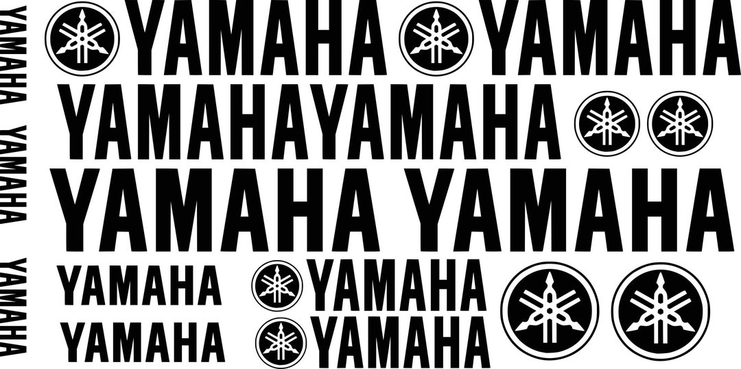 Yamaha & Yamaha Logo Motorcycle Van Car Vinyl Decals Stickers 17 Set - Etsy