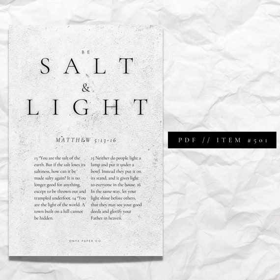 Templates Paper Salt and Light Item #500 | POCKET printable etna.com.pe