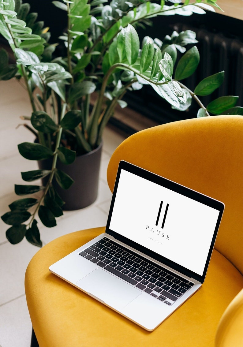 PAUSE Desktop Wallpaper / Digital Wallpaper / Laptop Wallpaper / Minimal Desktop Wallpaper ...