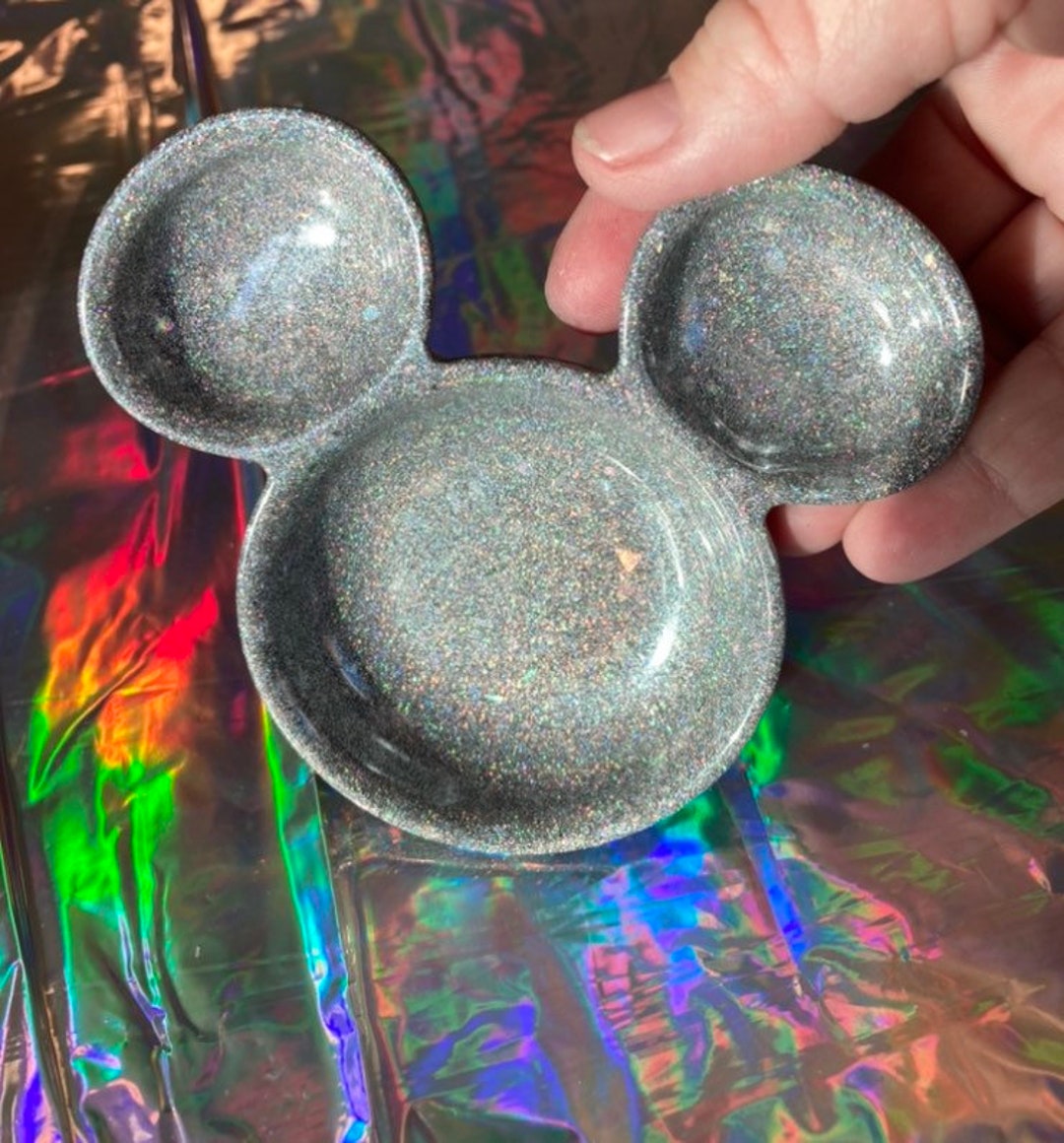 Silver Holographic Mickey Trinket Tray - Etsy