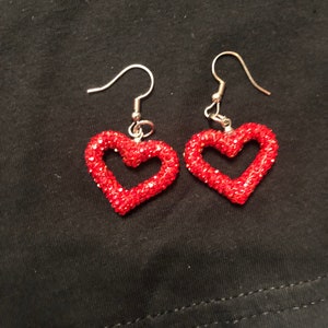 Red Heart Earrings ! - Etsy