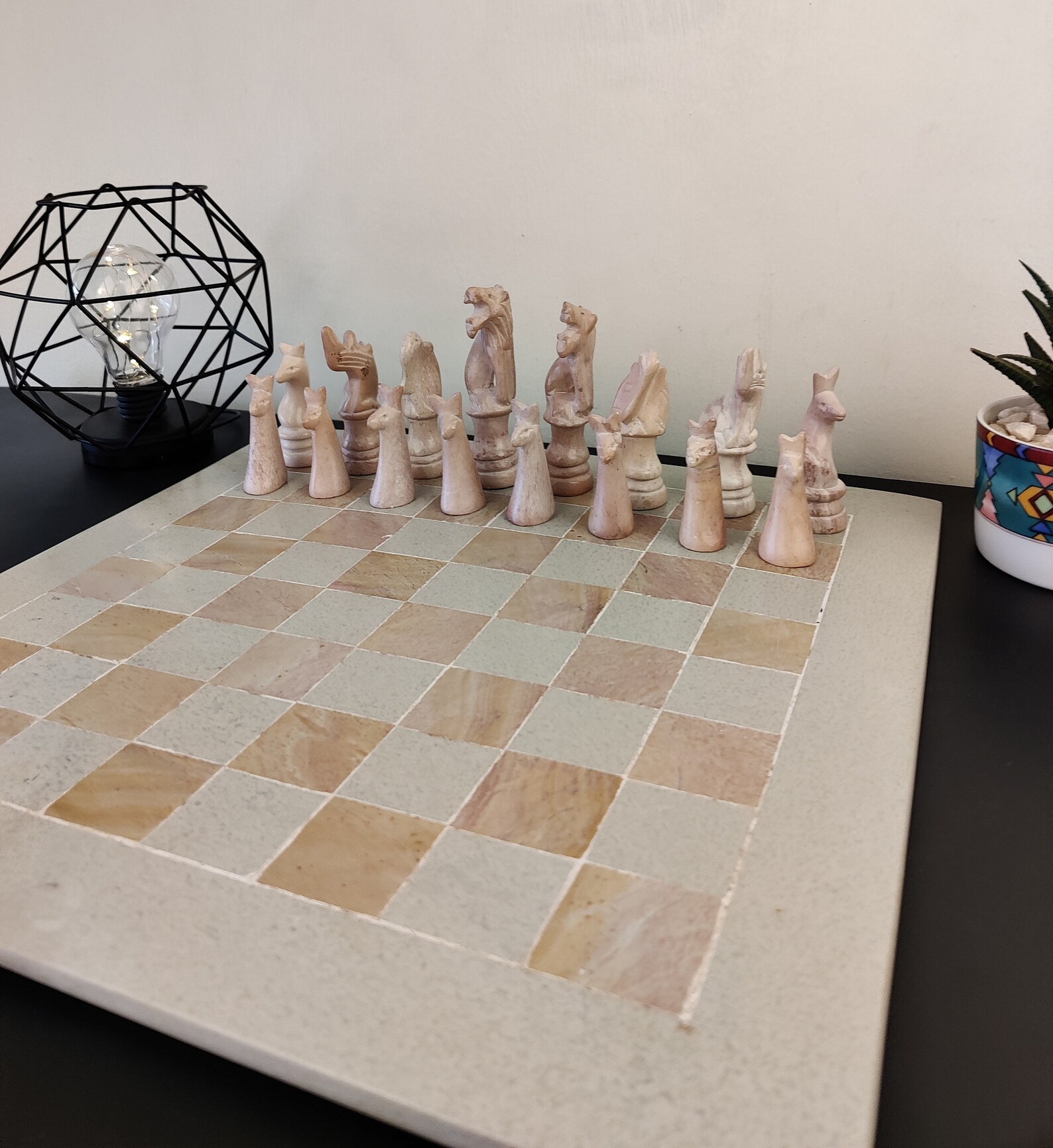 Rare Safari Chess Board Hand Carved Chess Set - Etsy