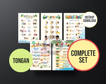 Printable Hawaiian Educational Charts Set, Tropical Aloha Theme ...