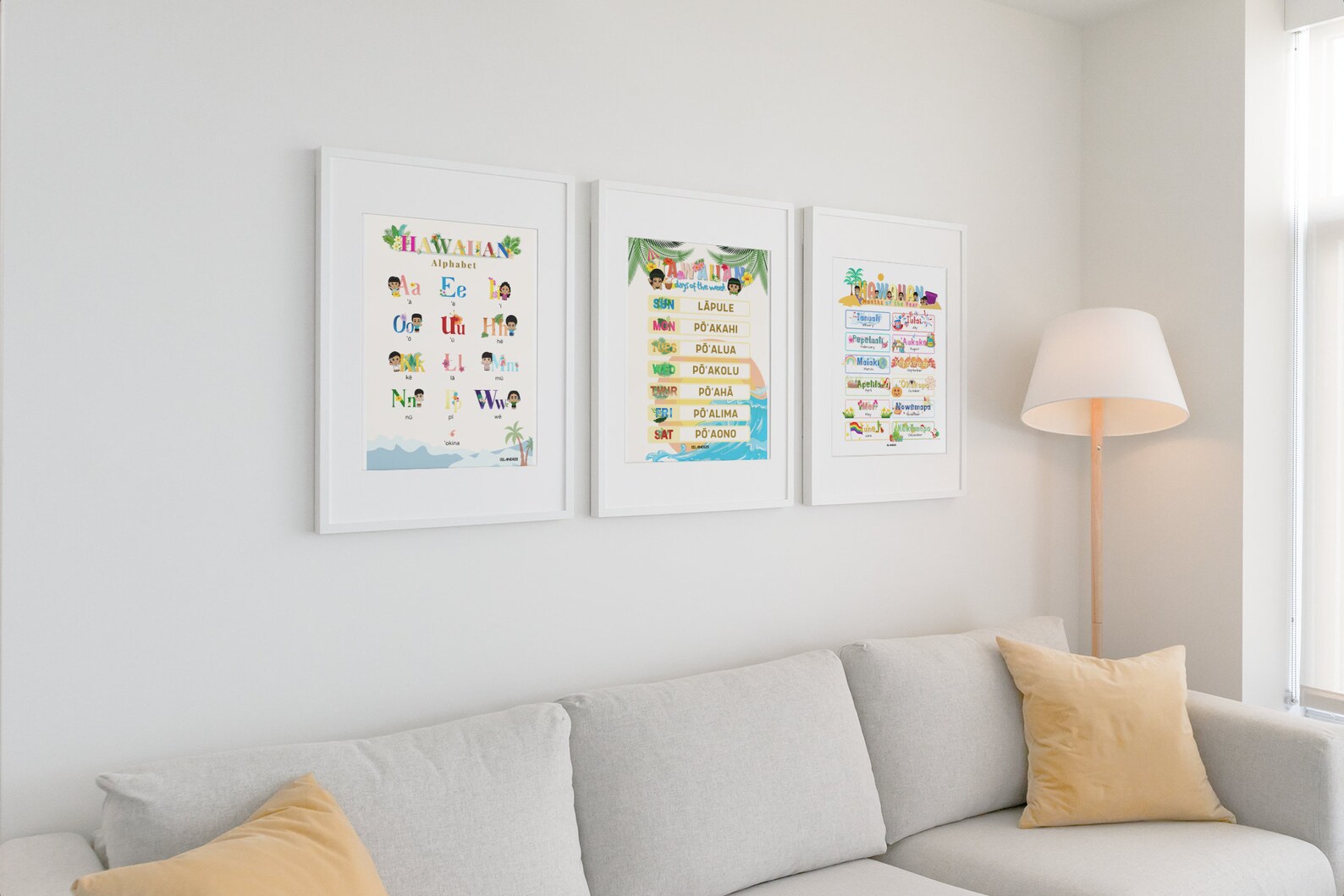 Printable Hawaiian Days of the Week Poster, Hawaii Tropical Beach Theme ...