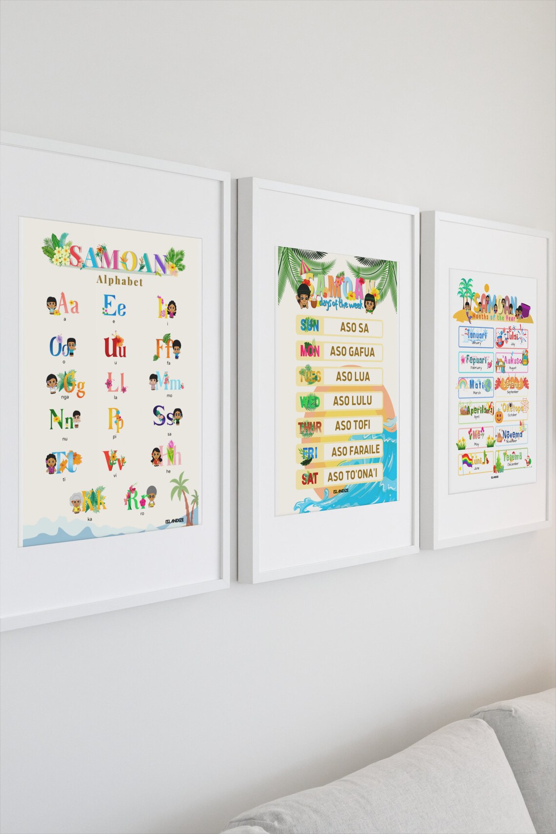 Printable Samoan Days of the Week Poster Samoan Tropical - Etsy