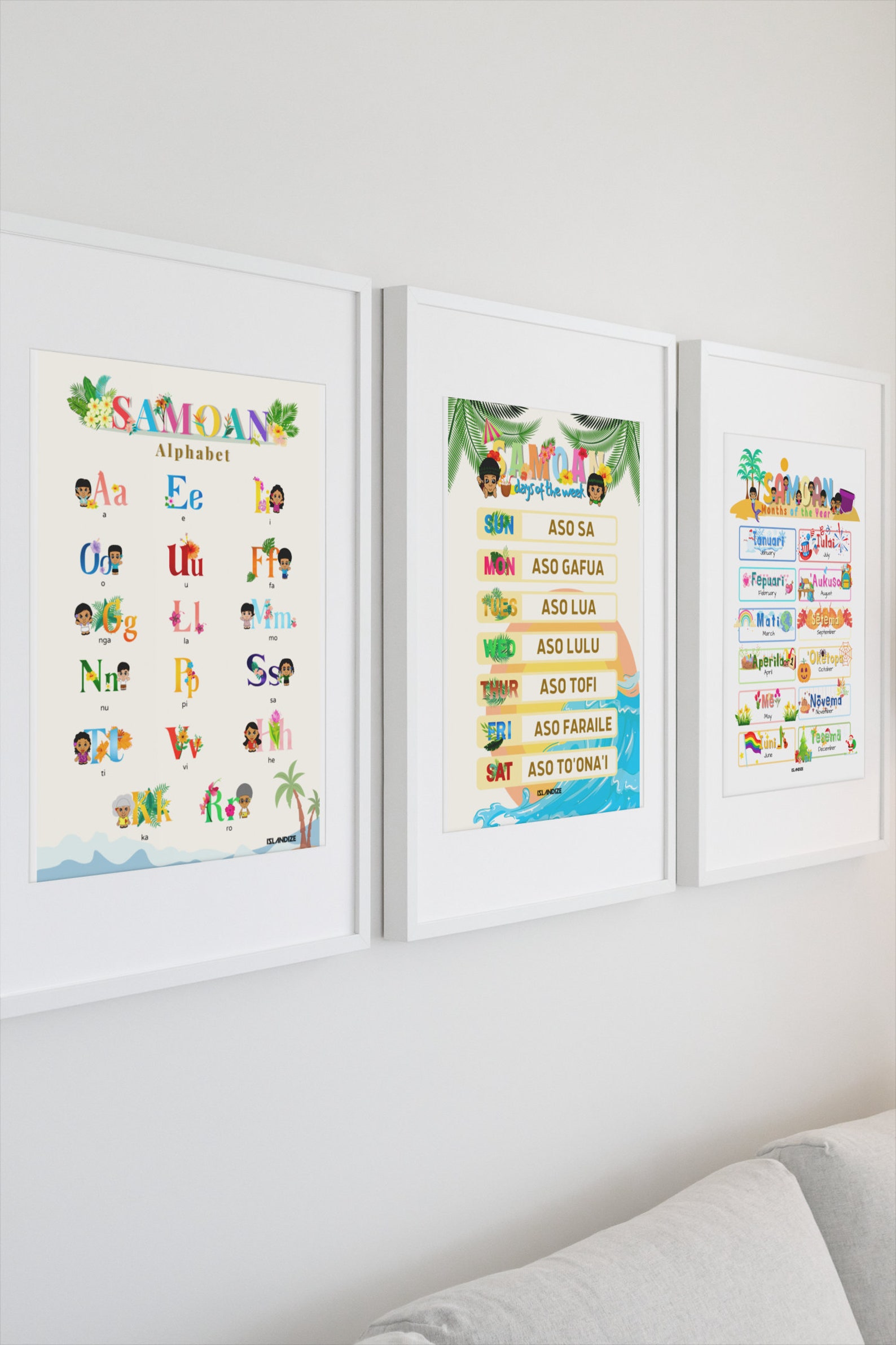 Printable Samoan Days of the Week Poster Samoan Tropical - Etsy