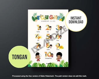 Printable Tongan Months Poster, Tongan Tropical Beach Theme Educational ...