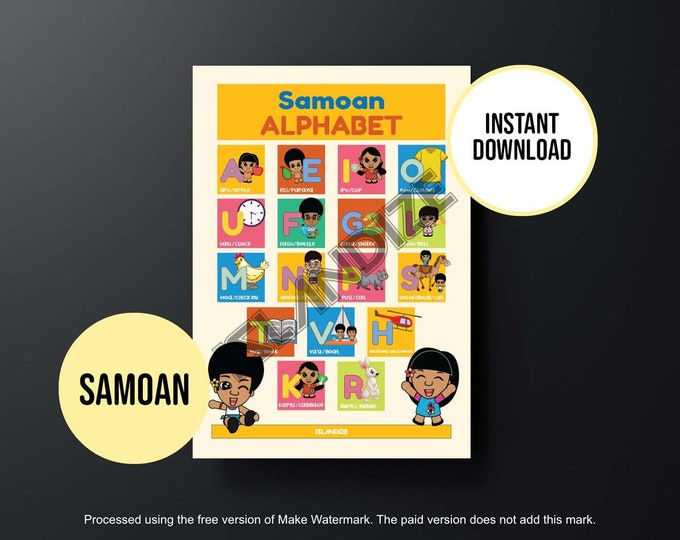 O Le Pi Tautau - Samoan Alphabet Kids Wall Art - Etsy Australia