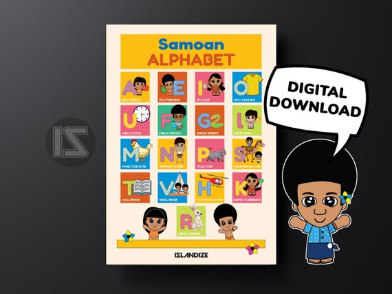 Printable Samoan Alphabet Chart Instant Download Educational | Etsy