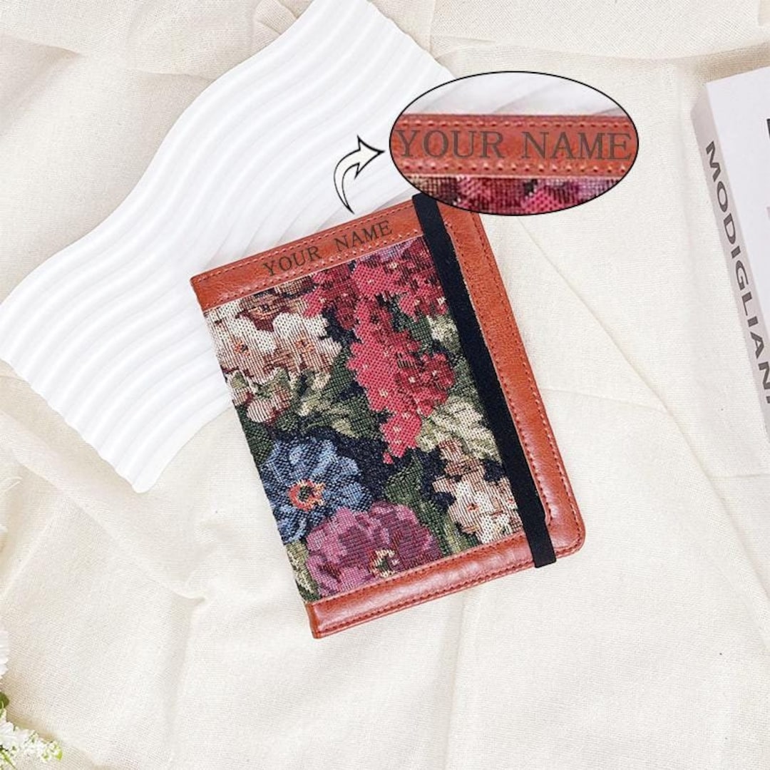 Personalized French Oil Painting Embroidery Flower Fabric Kobo Case ...