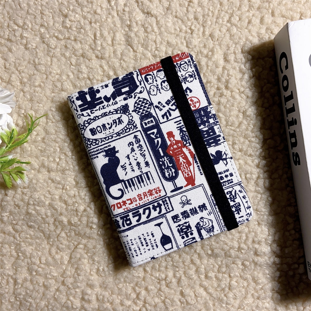 Retro Japanese Newspaper Fabric Kindle Case, New Kindle 2024,kindle ...