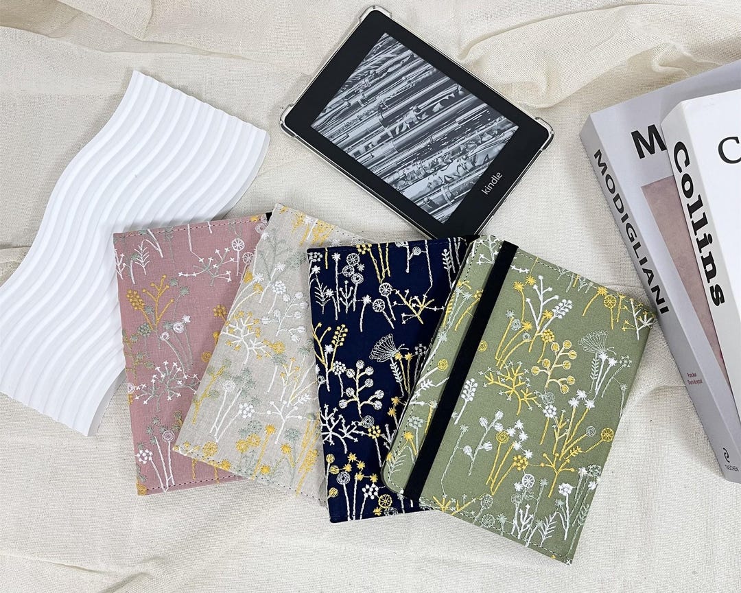 Multiple Styles Japanese Style Embroidered Fabric Case for Kindle 12th ...