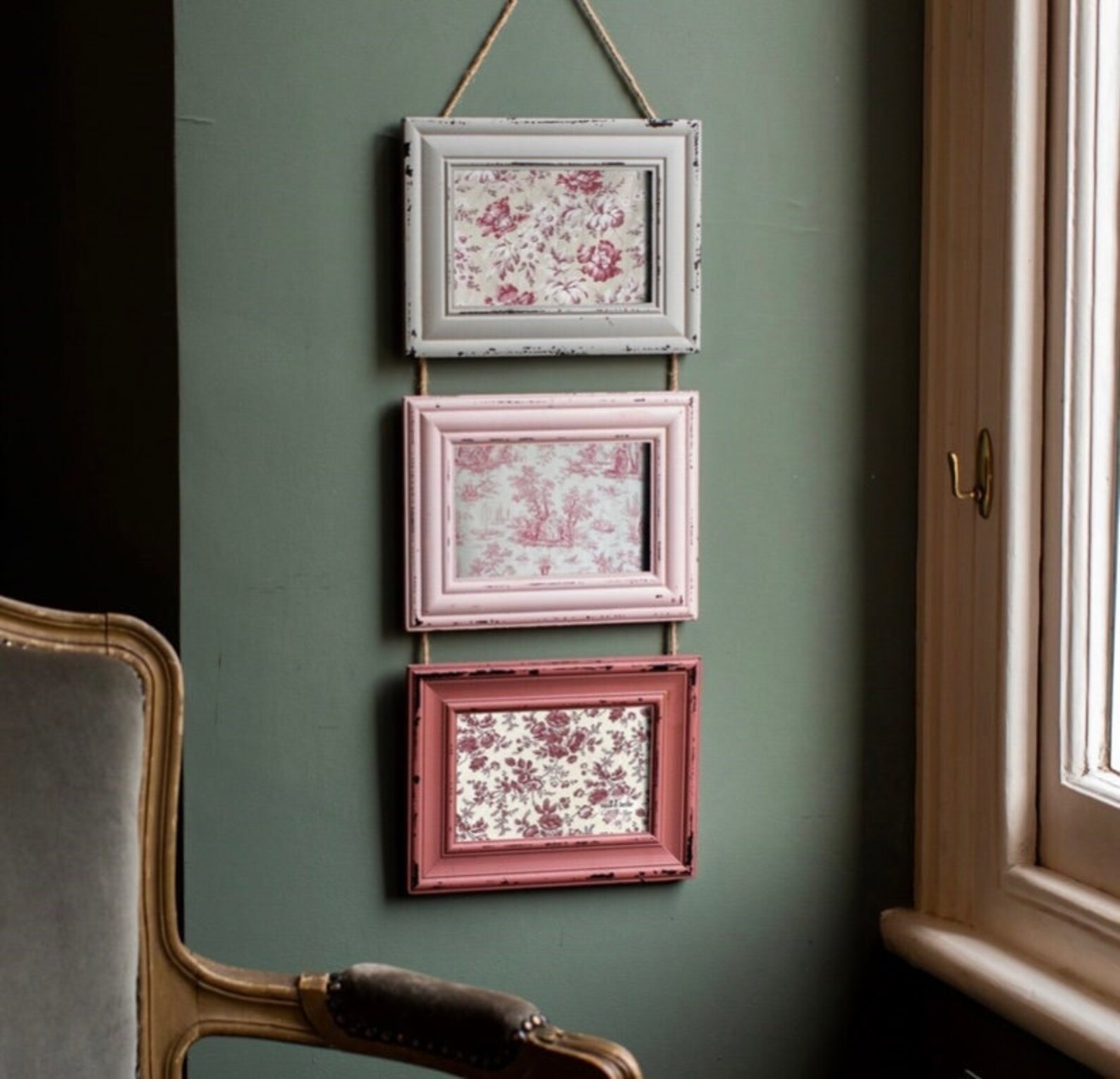 Triple Photo Frame Pink Photo Frame - Etsy