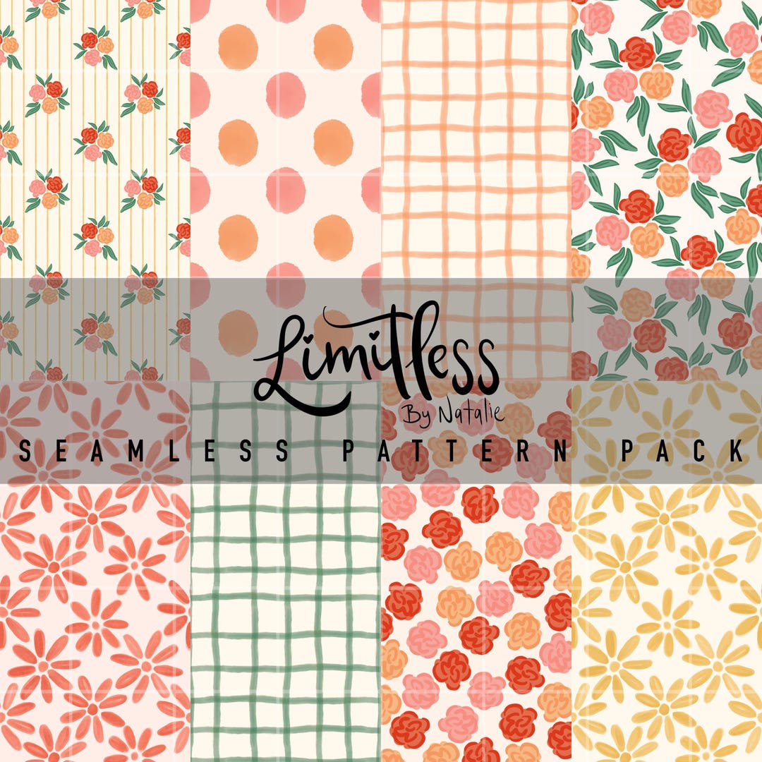 Vintage Cottage Core Seamless Pattern Digital Scrapbook Paper Pack | 8 ...