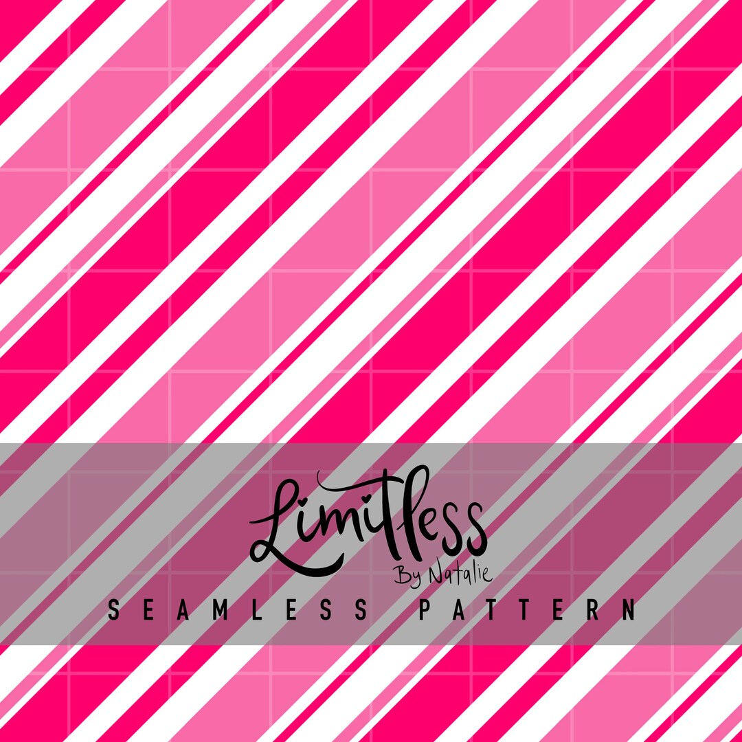 Hot Pink Christmas Candy Cane Stripe Digital Scrapbook Paper and ...