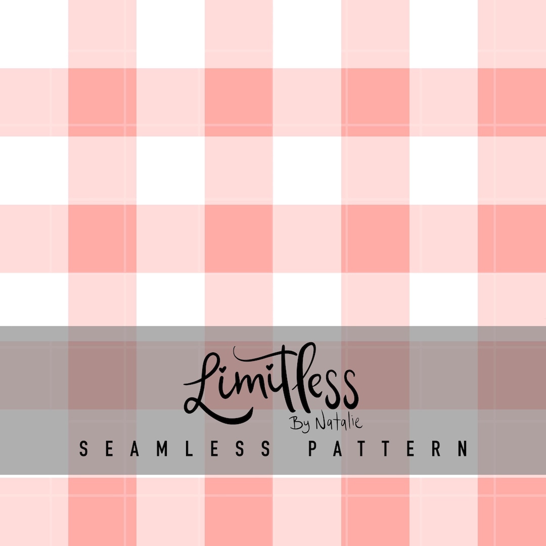 Pink Gingham Digital Scrapbook Paper and Seamless Pattern - Etsy