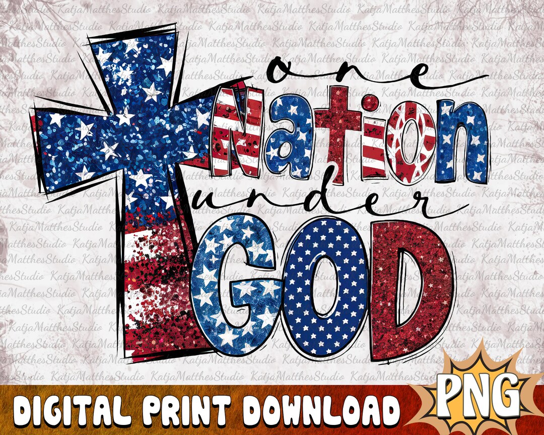 One Nation Under God Png, Western, Sublimation Design Download ...
