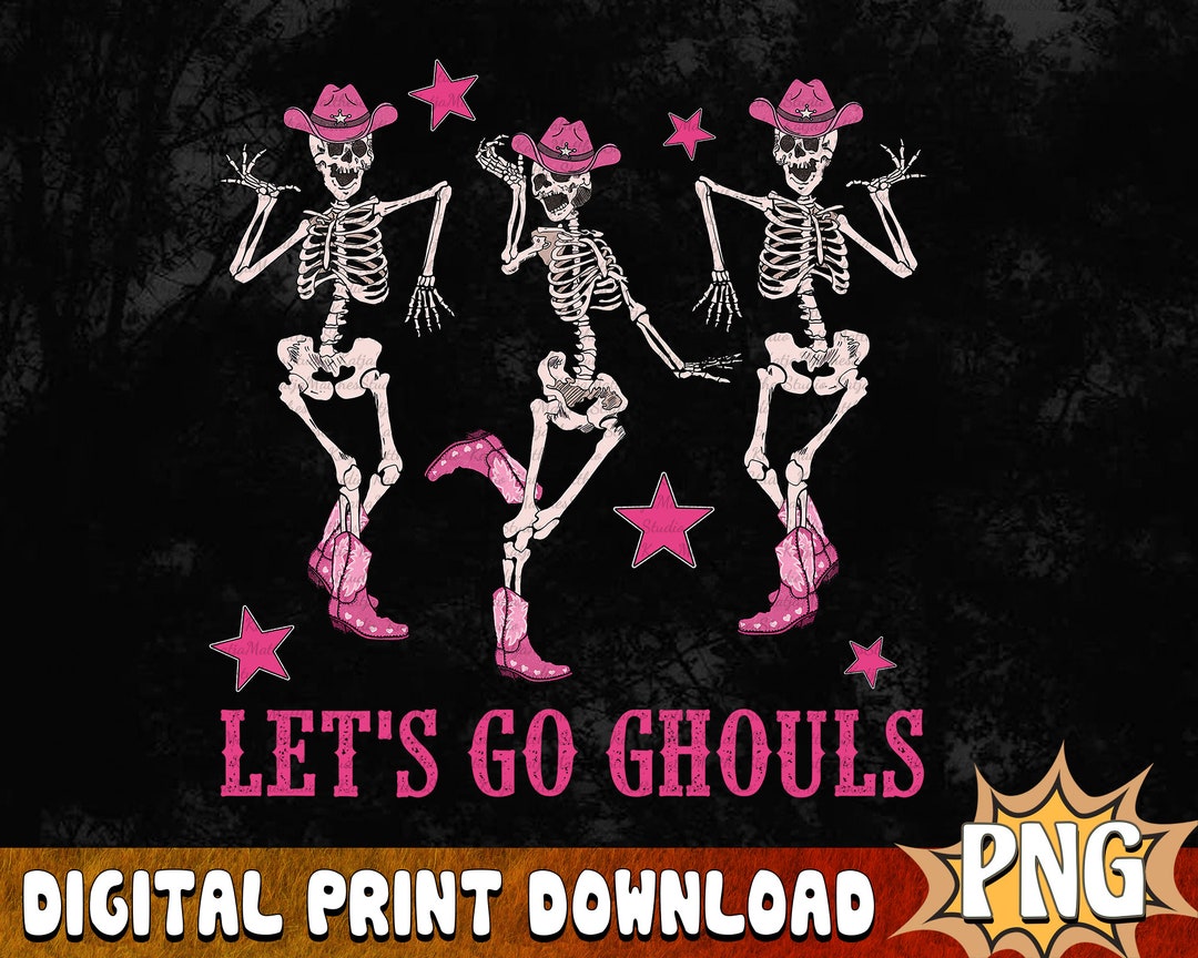 Let's Go Ghouls Western Skeletons Bachelorette Halloween - Etsy