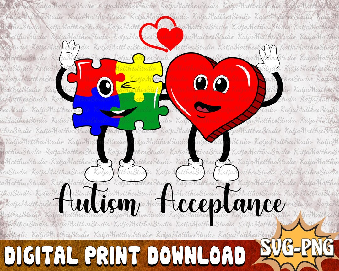 Autism Acceptance Svg Png, Autism Awareness Png, Autism Sublimation ...