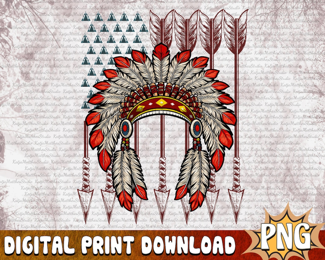 Native American Flag PNG Native American Sublimation Native - Etsy