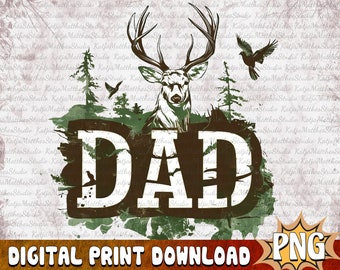 Hunting Dad Png, Happy Father's Day Png, Deer Hunting Season Png ...